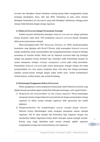 Balanced Scorecard - Pengukuran Kinerja | PDF