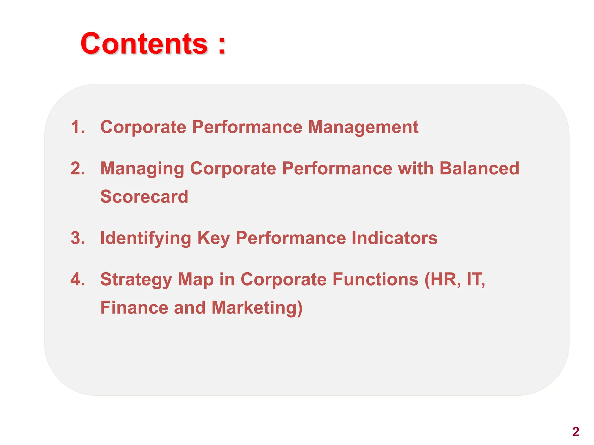 Managing Corporate Performance With Balanced Scorecard | PPT