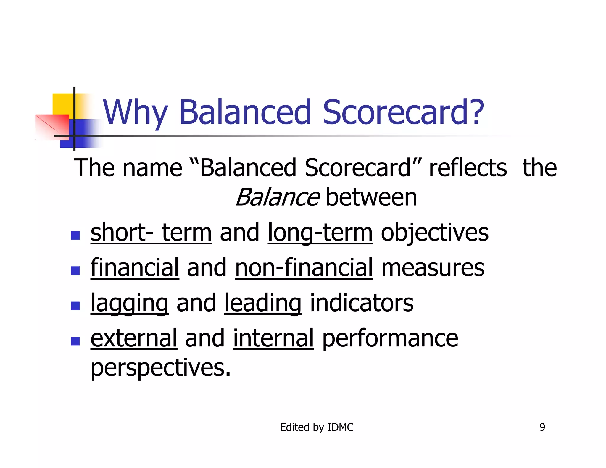 Balanced scorecard 1 | PDF
