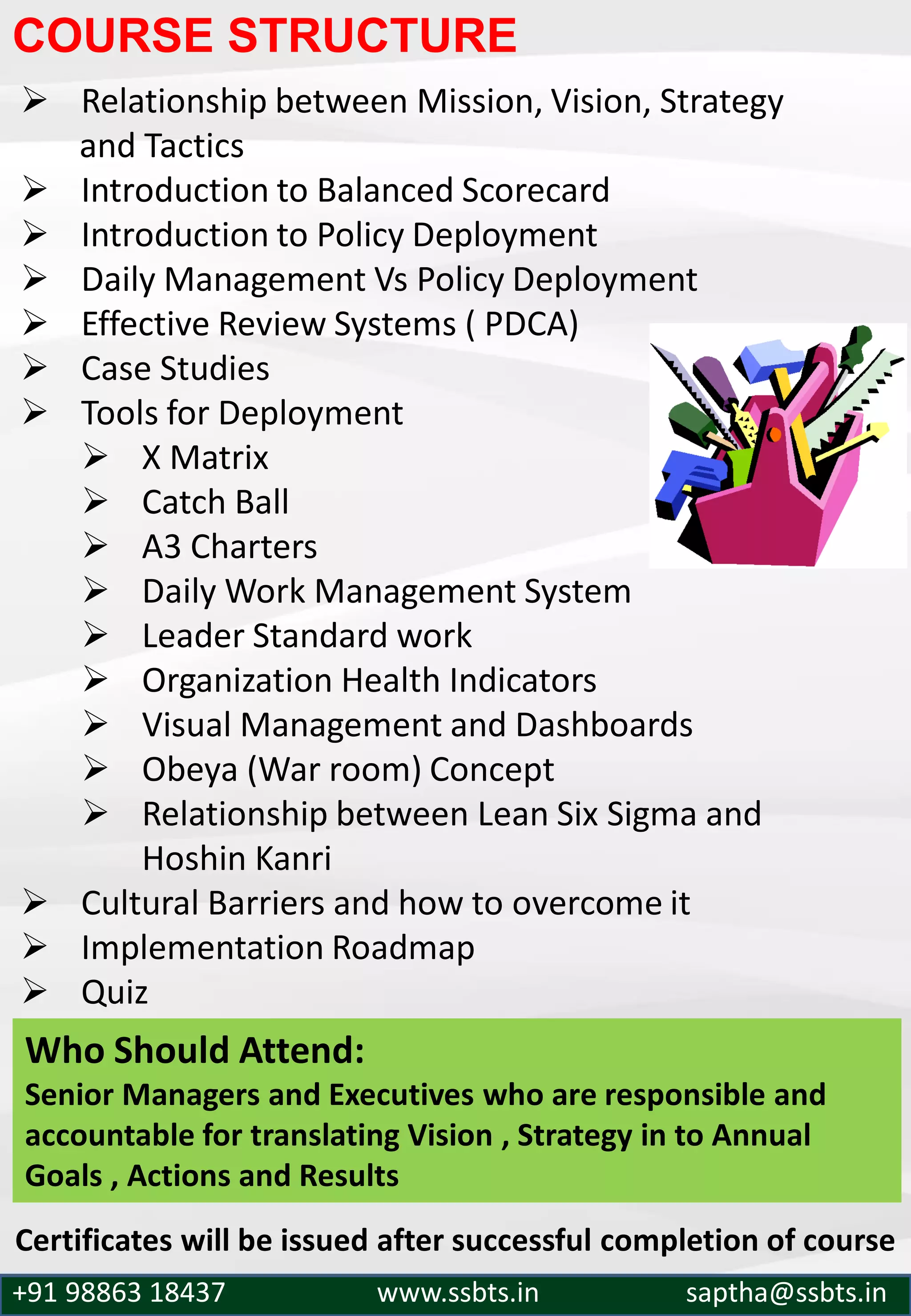 Balanced scorecard and policy deployment | PDF