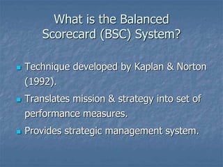 Balanced Scorecard and Enterprise Systems | PPT