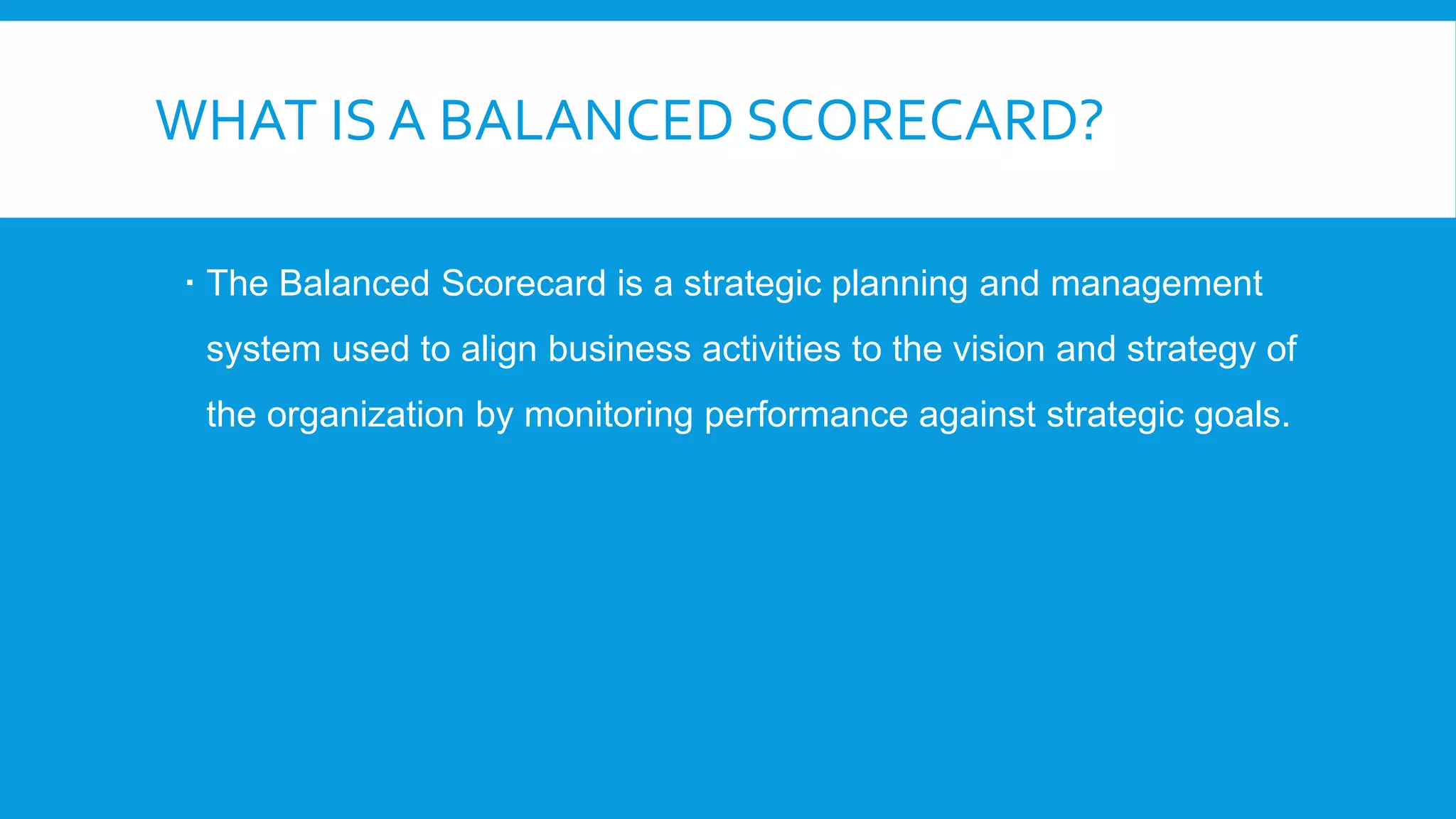 Balanced score card for strategy evaluation | PPTX