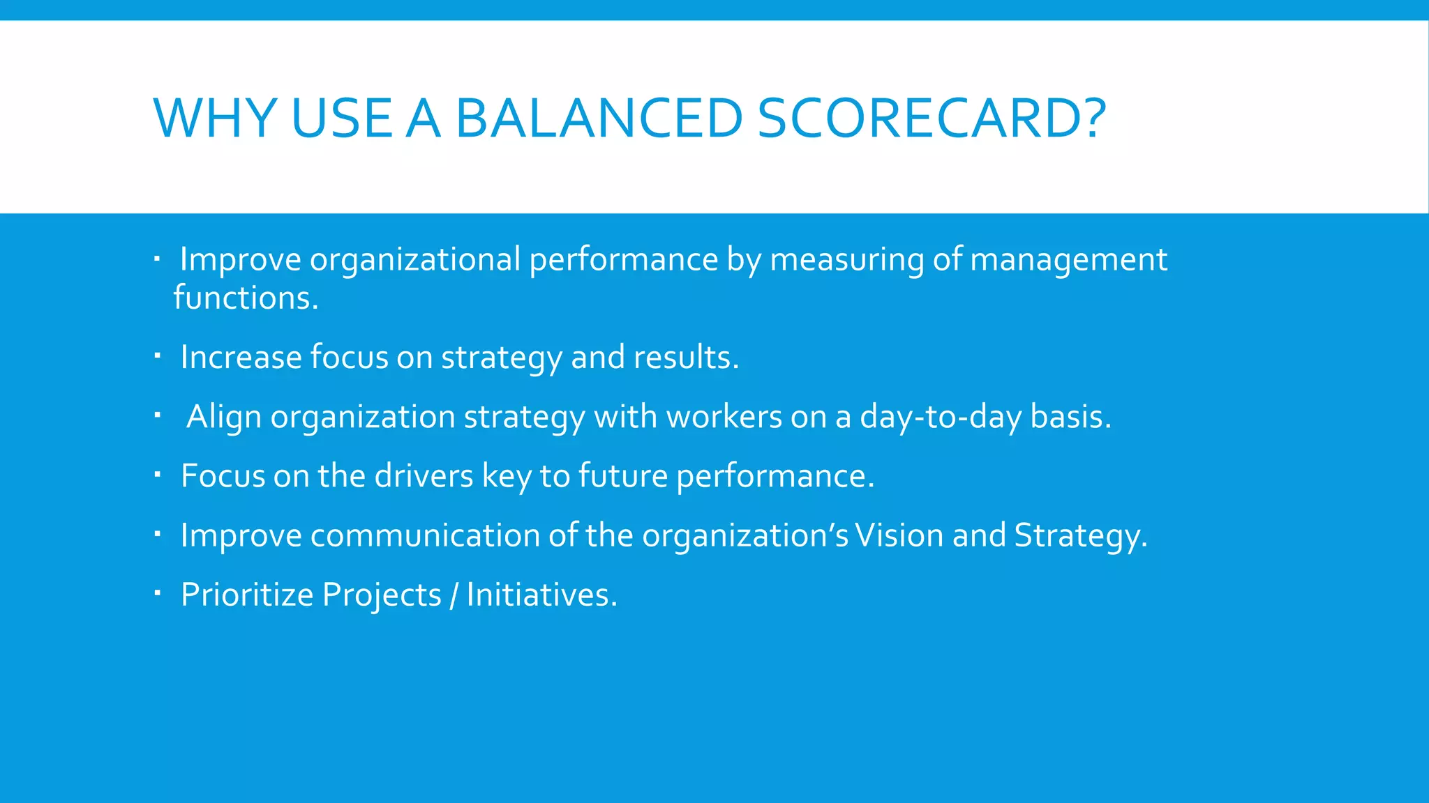 Balanced score card for strategy evaluation | PPTX