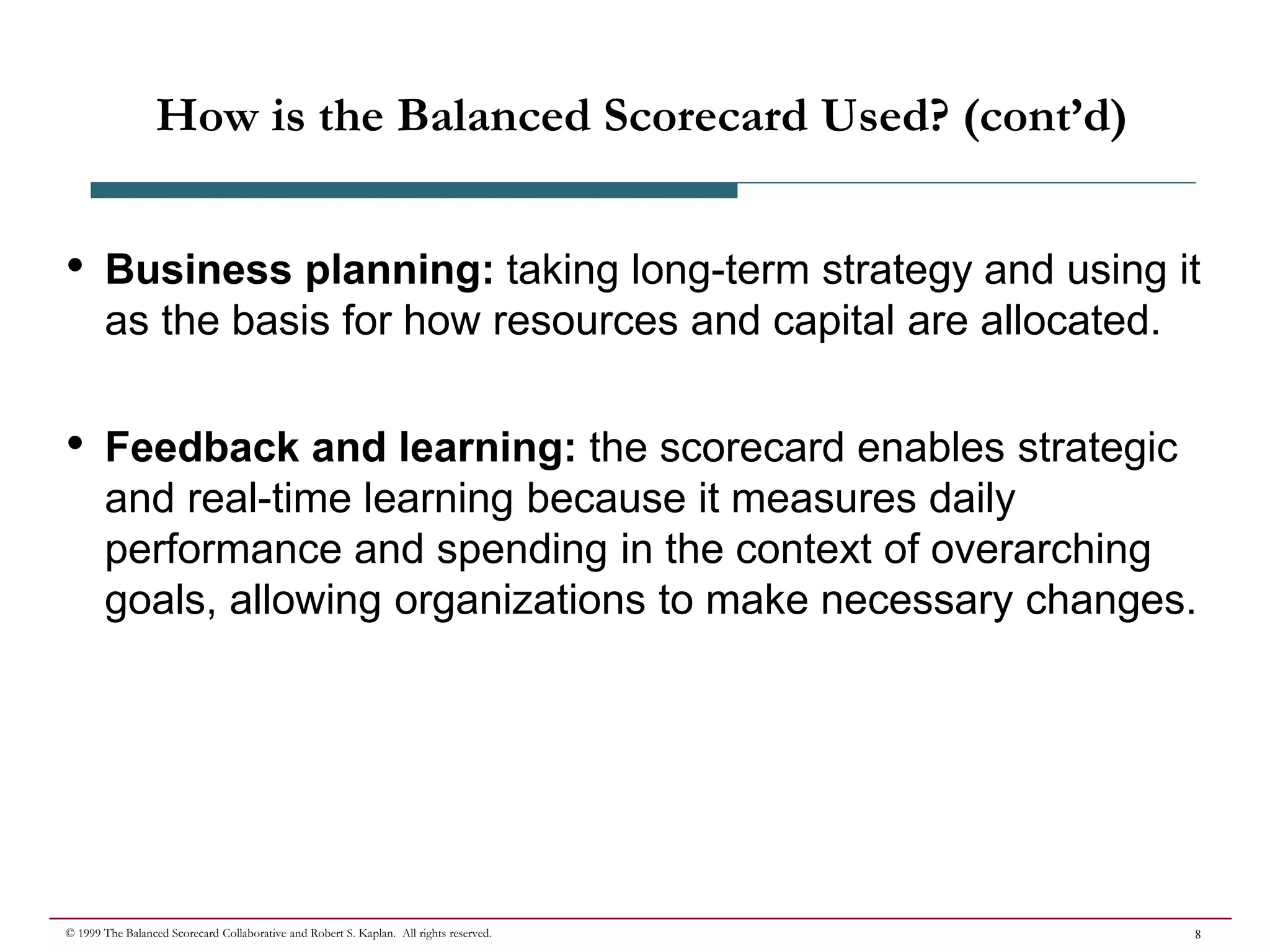 The Balanced Scorecard | PPTX | Business Accounting & Finance | Business