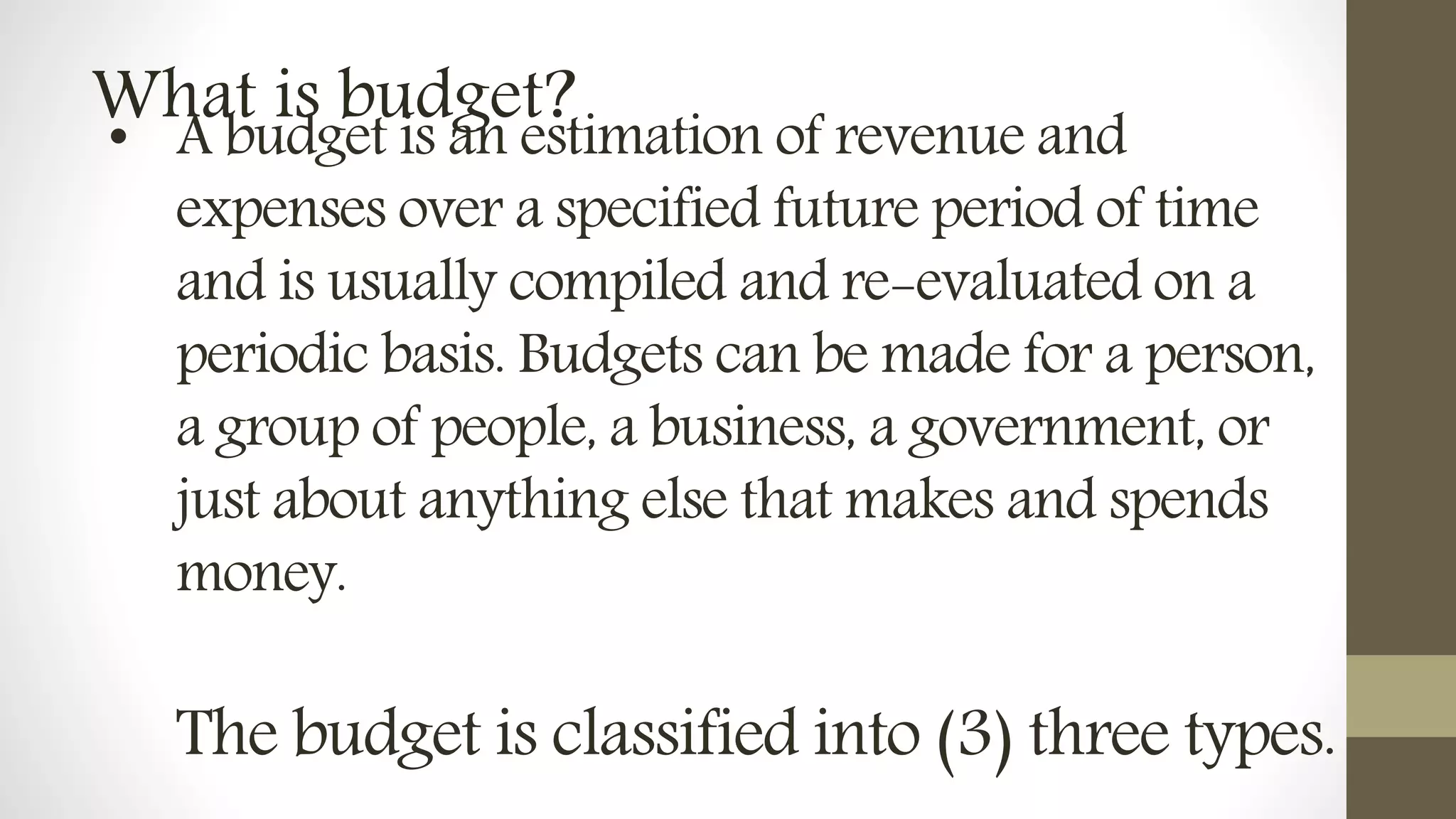 Balanced Surplus and Deficit Budget | PPTX