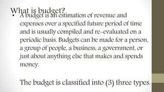 Balanced Surplus and Deficit Budget | PPTX