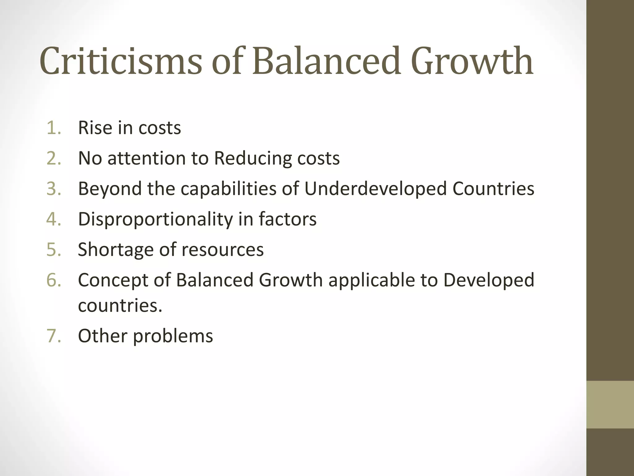 Balanced & unbalanced growth | PPTX