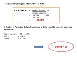 Balance Energetico Adecuacion A La Dieta Pptx