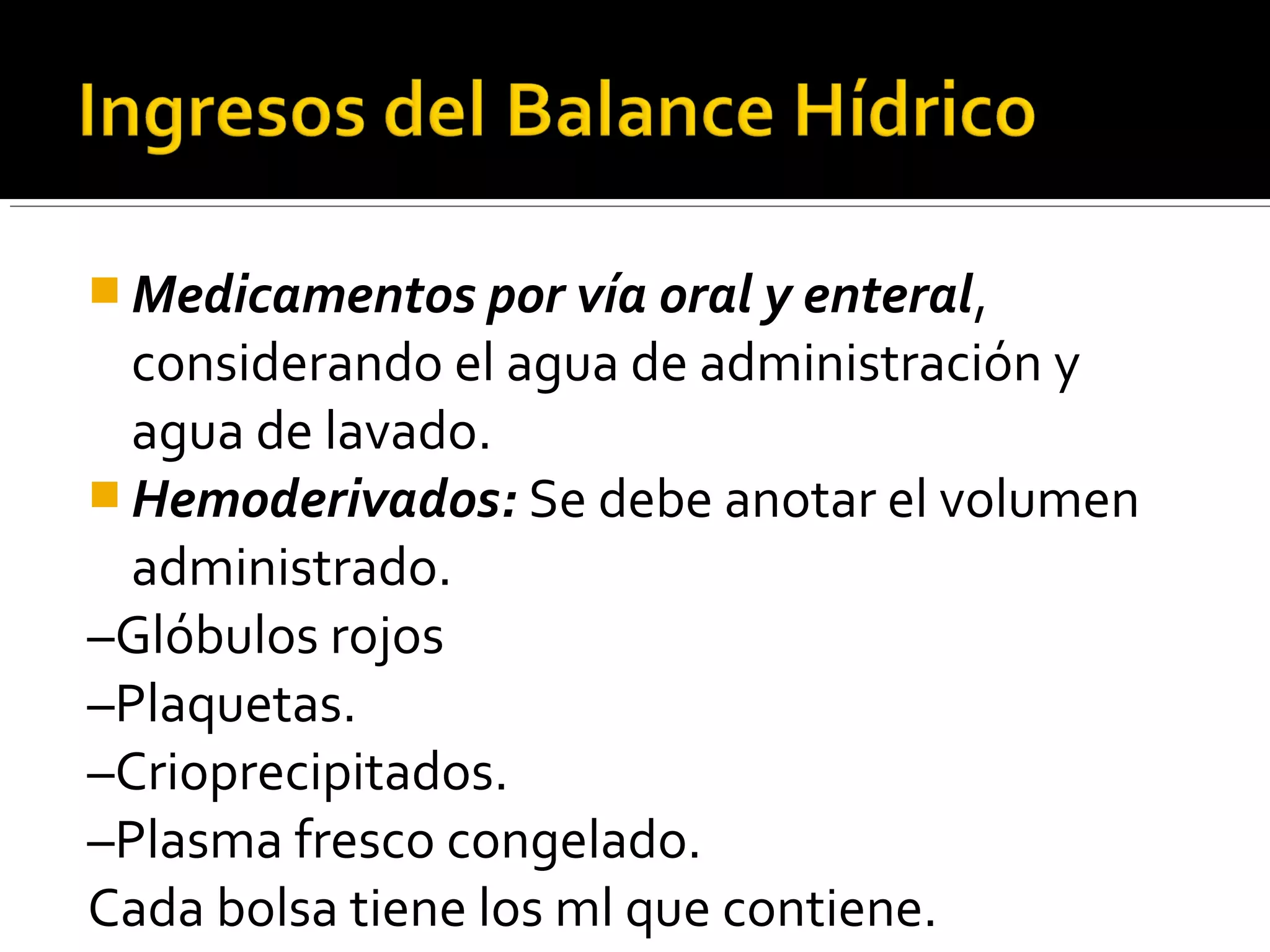 Balance hídrico | PPT | Healthcare Industry | Industries
