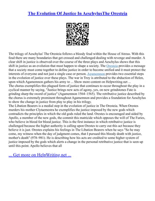 Balance In The Oresteia | PDF