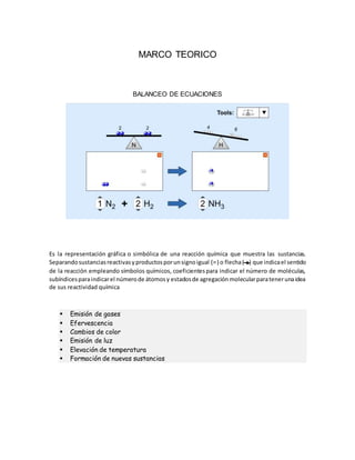 Balanceo de ecuaciones quimicas | DOCX | Chemistry | Science