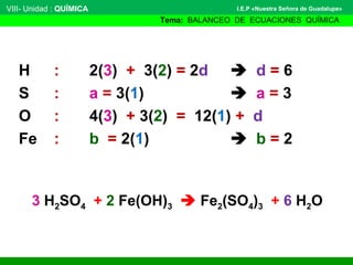 Balanceo de ecuaciones químicas i | PPT