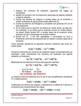 Balanceo de ecuaciones químicas | PDF