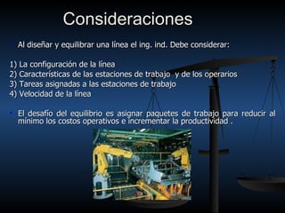 Balanceo de lineas clase marcia resumen | PPT