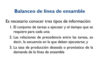Balanceo de línea de producción | PPT