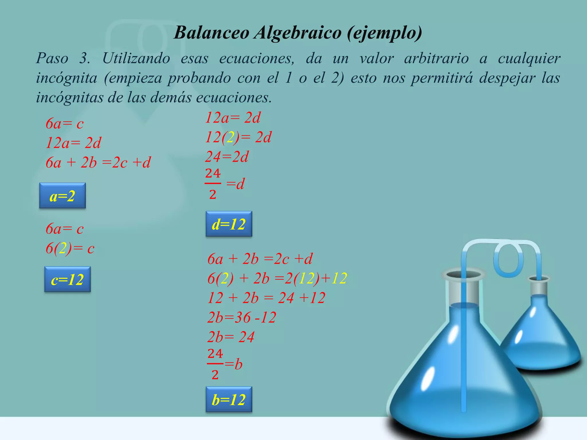 Balanceo de ecuaciones químicas | PPTX
