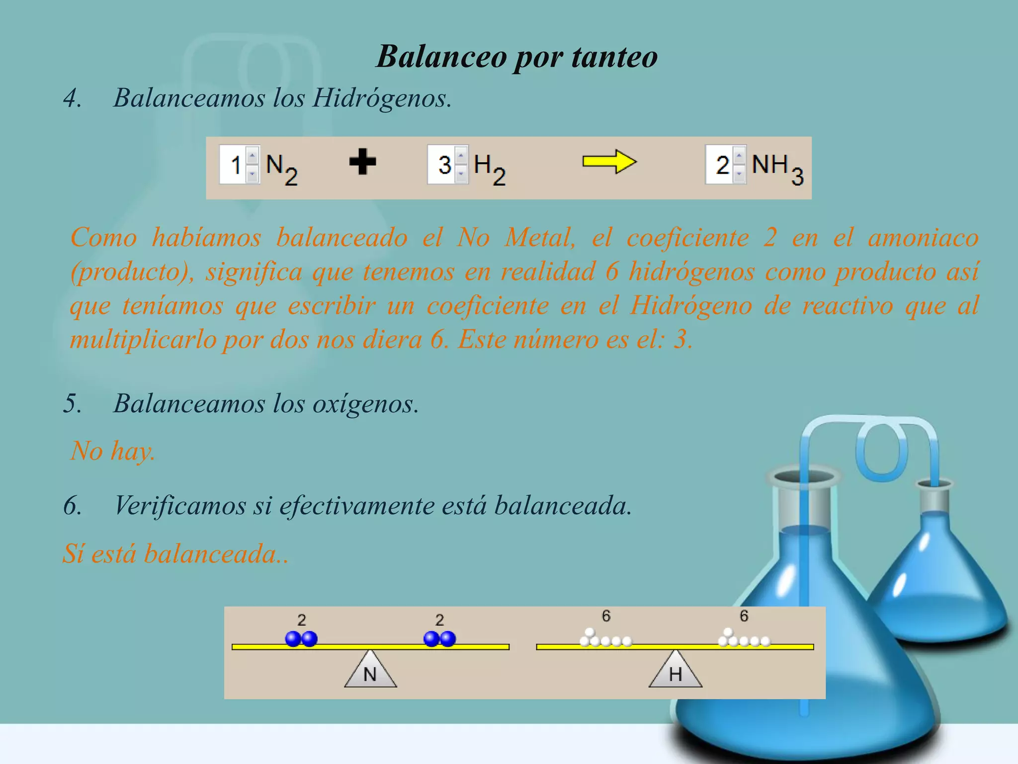 Balanceo de ecuaciones químicas | PPTX