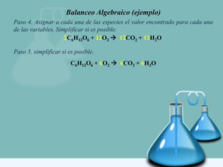 Balanceo de ecuaciones químicas | PPTX