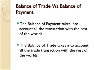 Balance of payment | PPT