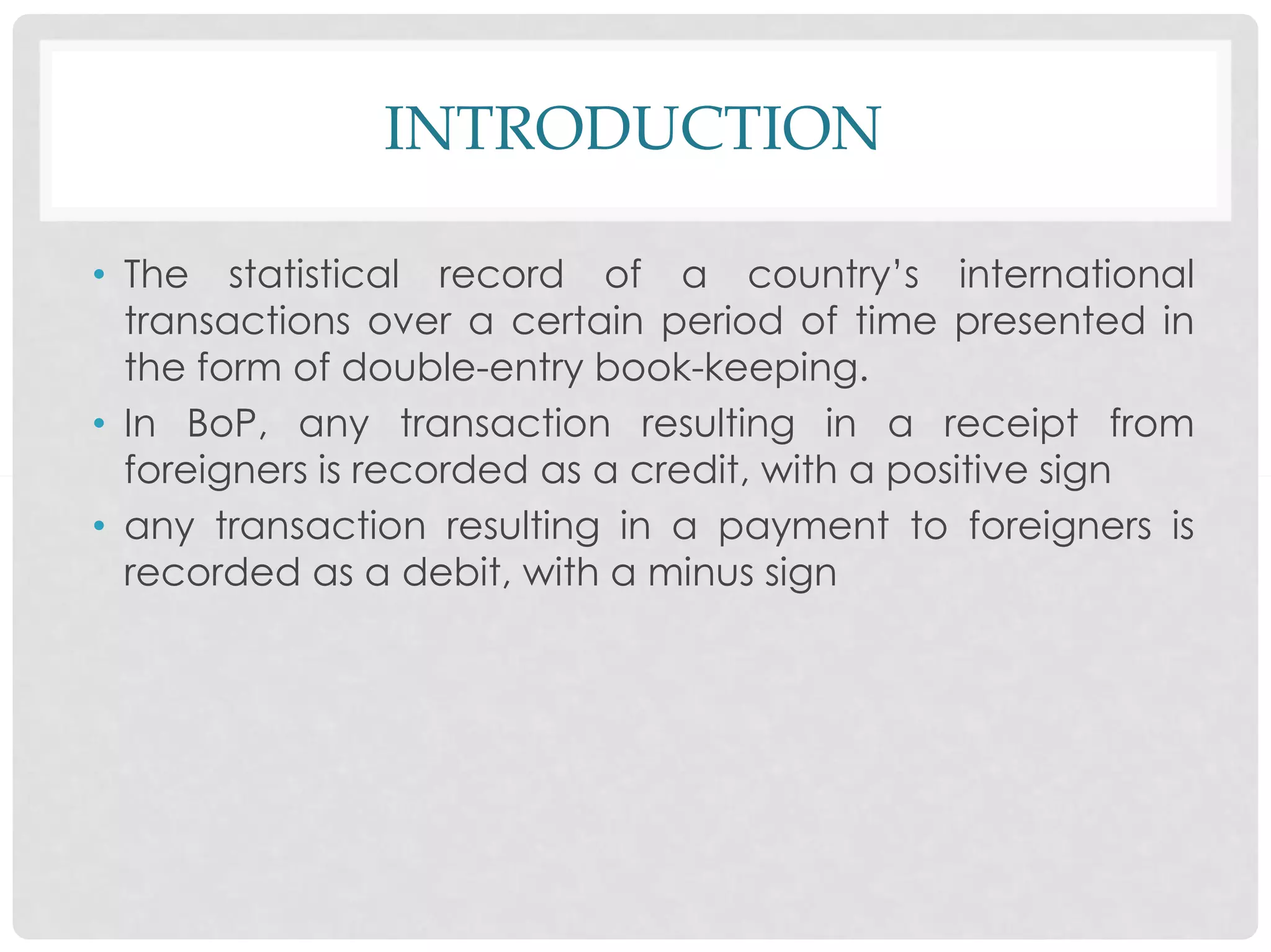 Balance of payment, Current Account, Capital Account, Unilateral ...