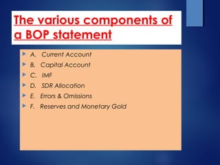 Balance of payment | PPT