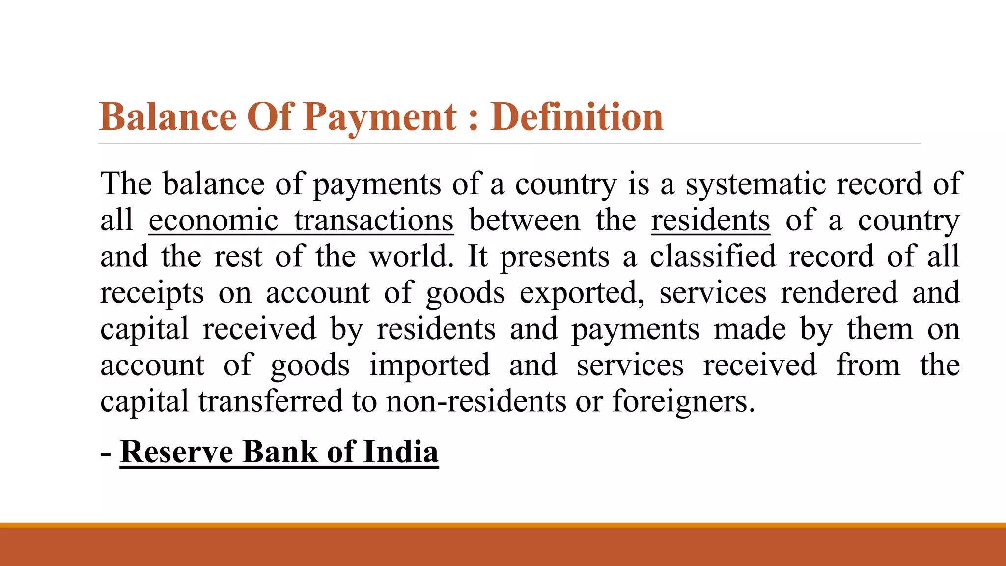 Balance of payment | PPTX