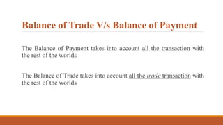 Balance of payment | PPTX