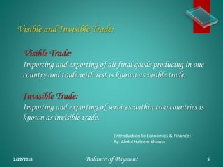 Balance of payment by Arsalan Sehro | PPT