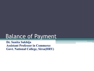 Balance of payment | PPT