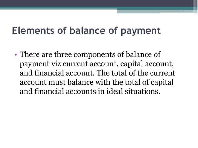 Balance of payment | PPT
