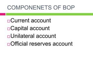 Balance of payment | PPT