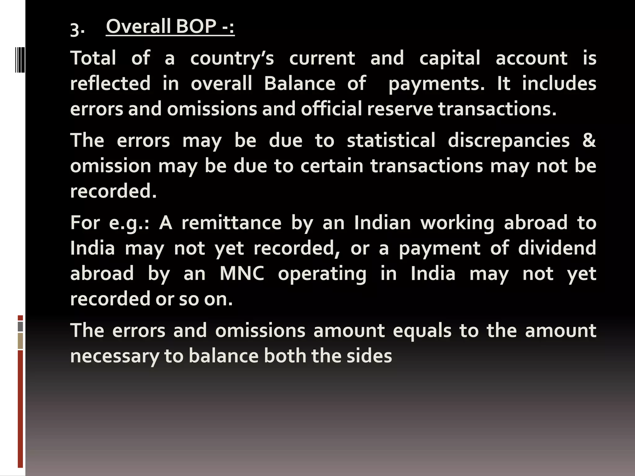 Balance of payment concept, components and trends | PPTX