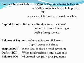 Balance of payment Class 12 arts | PPTX