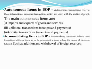 Balance of payment Class 12 arts | PPTX
