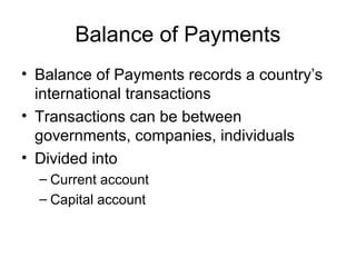 Balance of payments | PPT