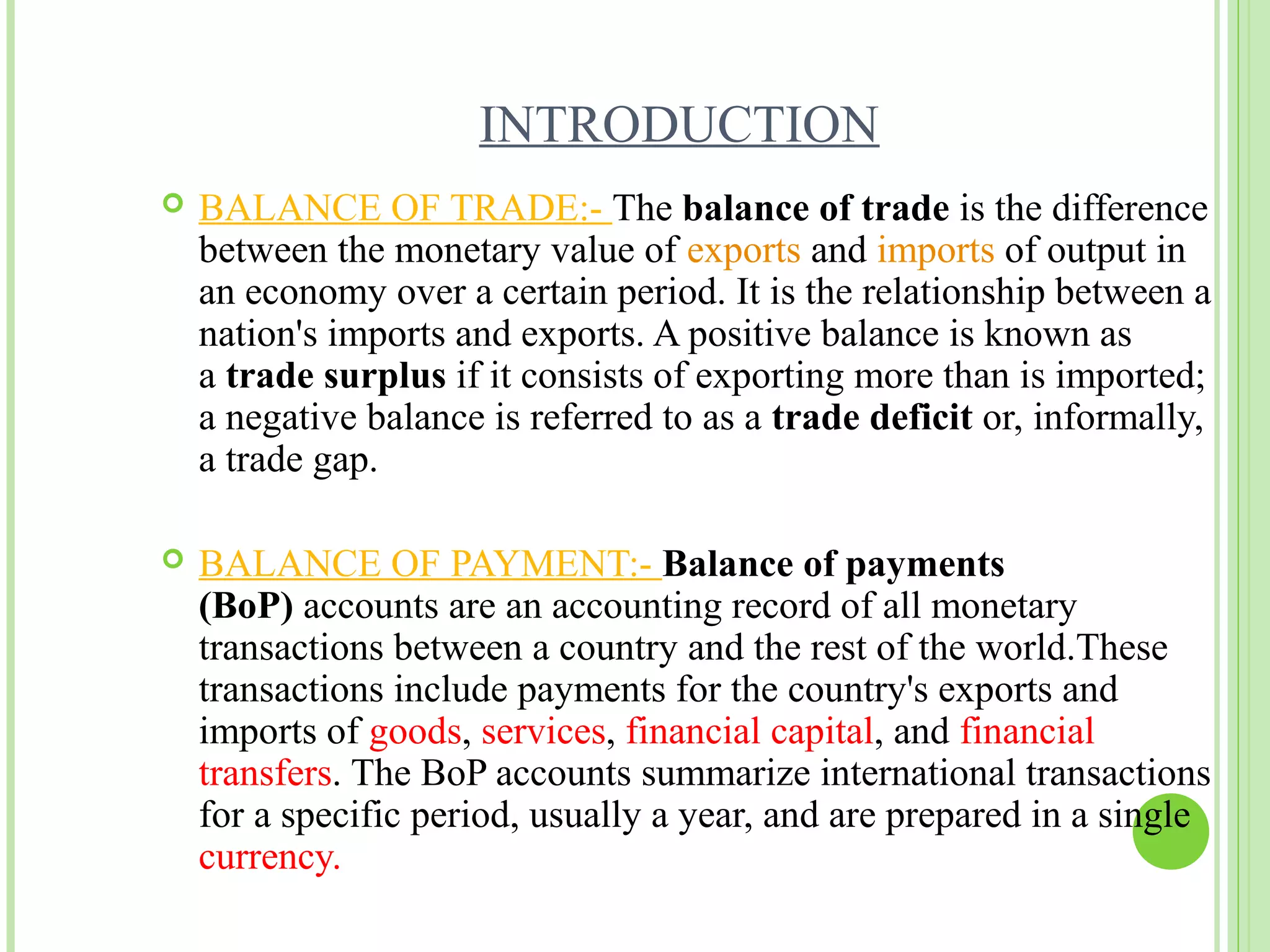 Balance of payments | PPT
