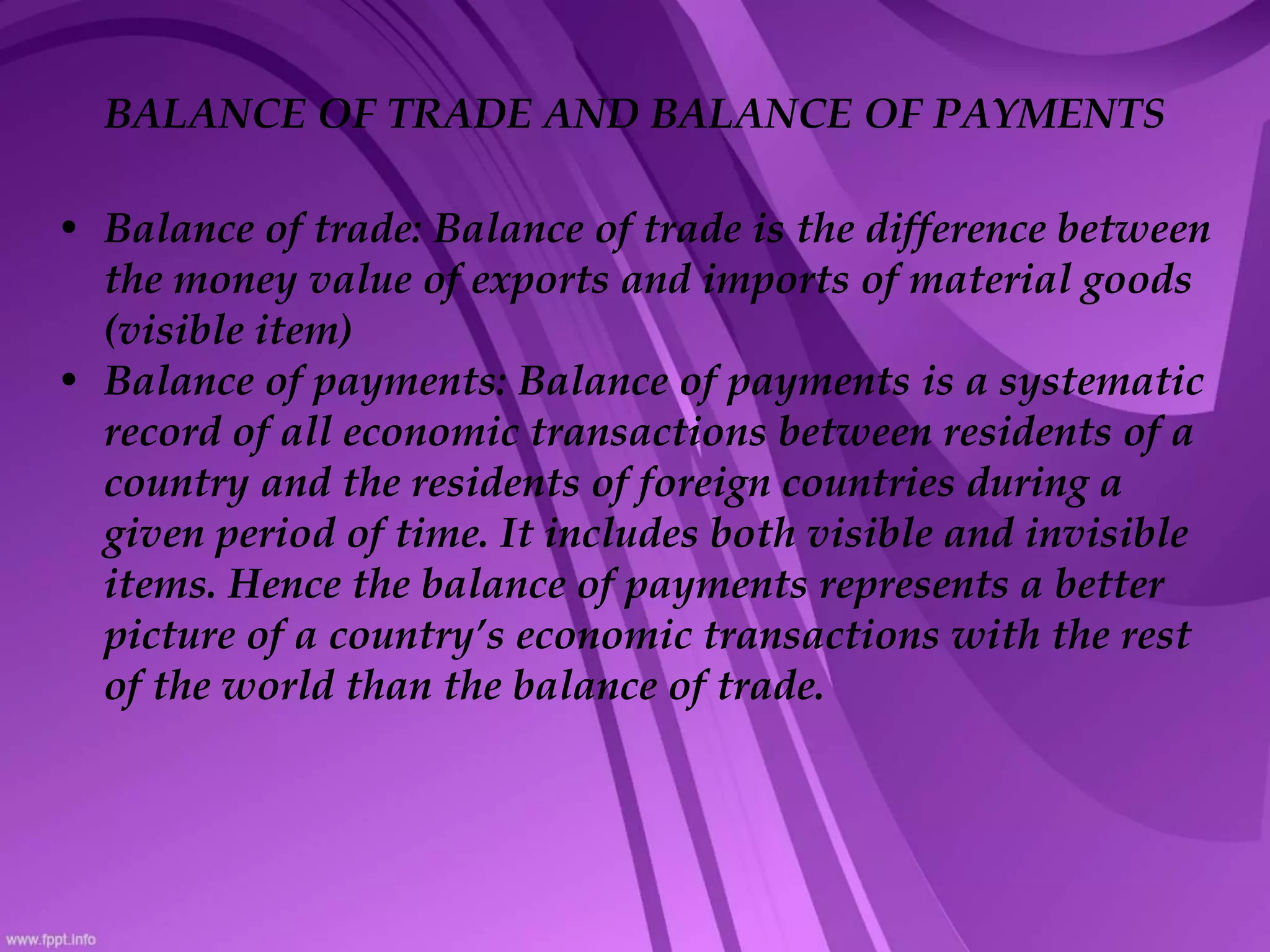 Balance of payments | PPTX
