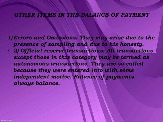 Balance of payments | PPT
