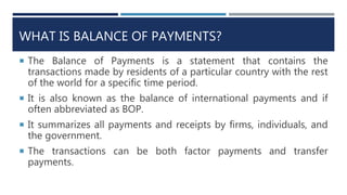 Balance of payments | PPTX