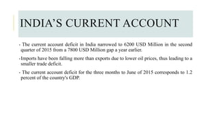 Balance of Payments Basics - 2015 (India) | PPTX
