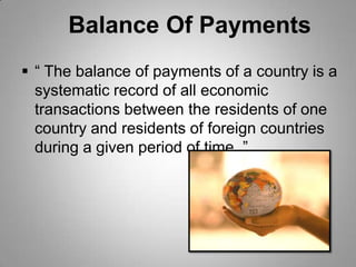Balance of payments and Exchange rate | PPTX