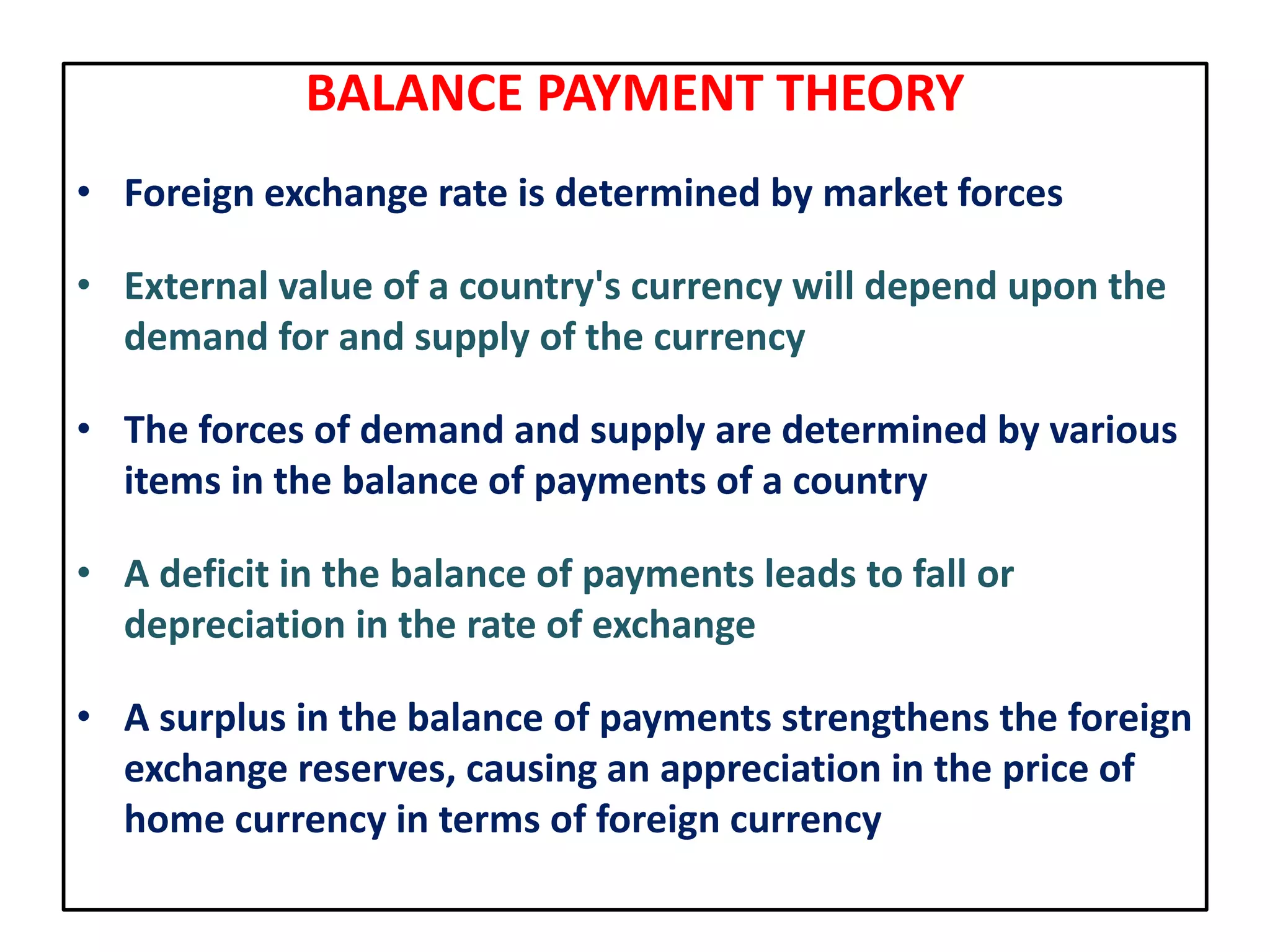Balance of payment theory | PPTX