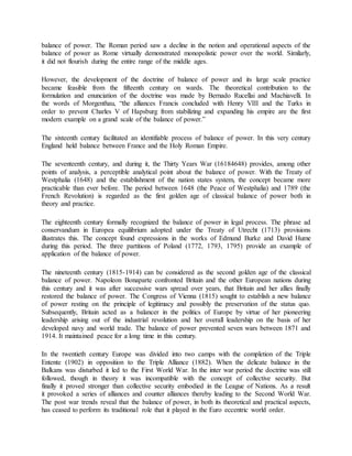 Balance of power | DOCX