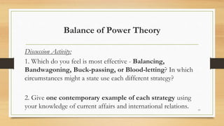 BALANCE OF POWER. IB GLOBAL POLITICS NOTES | PPTX