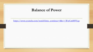 BALANCE OF POWER. IB GLOBAL POLITICS NOTES | PPTX