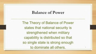 BALANCE OF POWER. IB GLOBAL POLITICS NOTES | PPTX