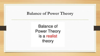BALANCE OF POWER. IB GLOBAL POLITICS NOTES | PPTX