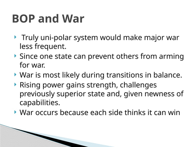 Balance of Power in international relations | PPT