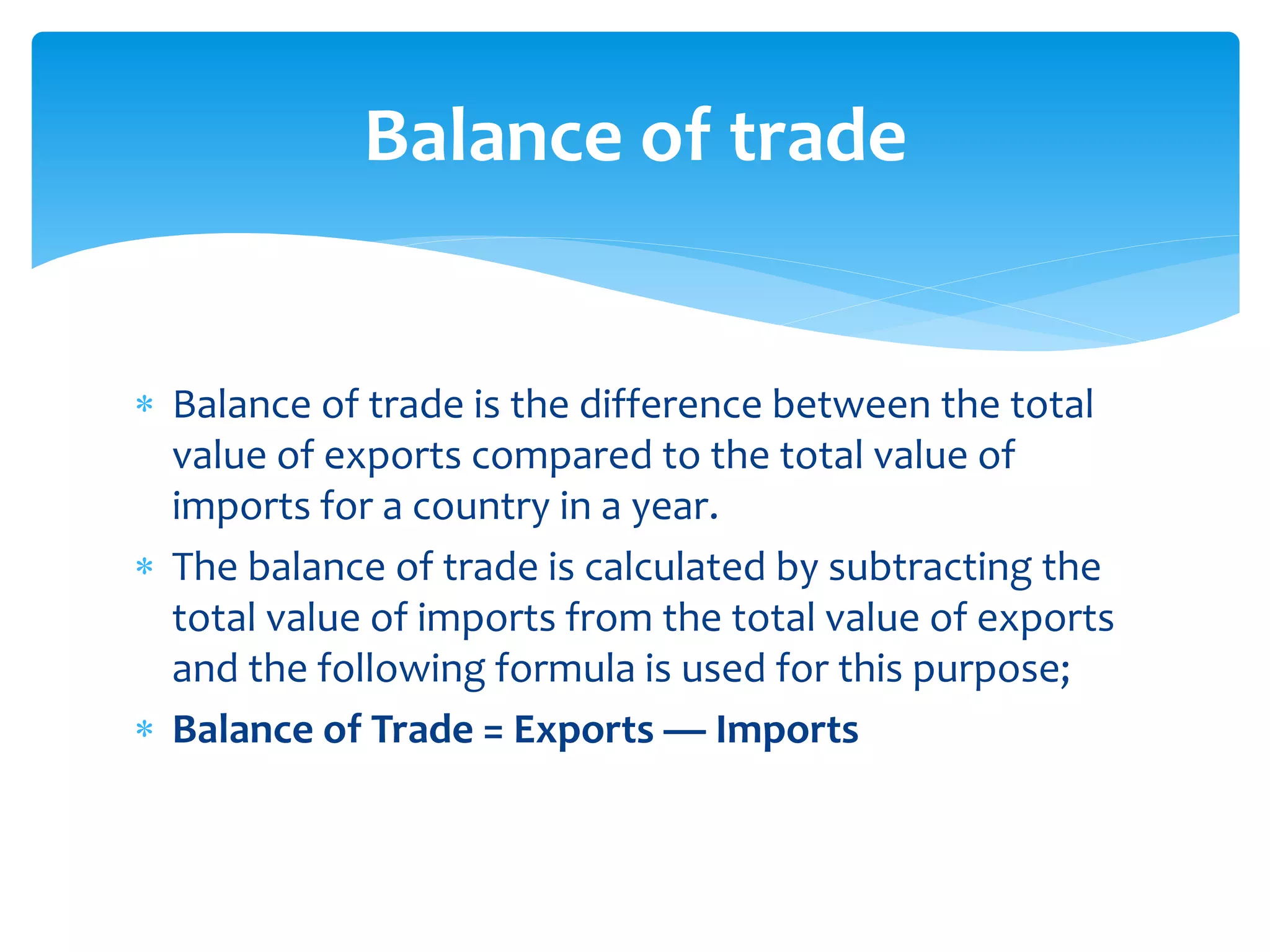 Balance of trade | PPTX