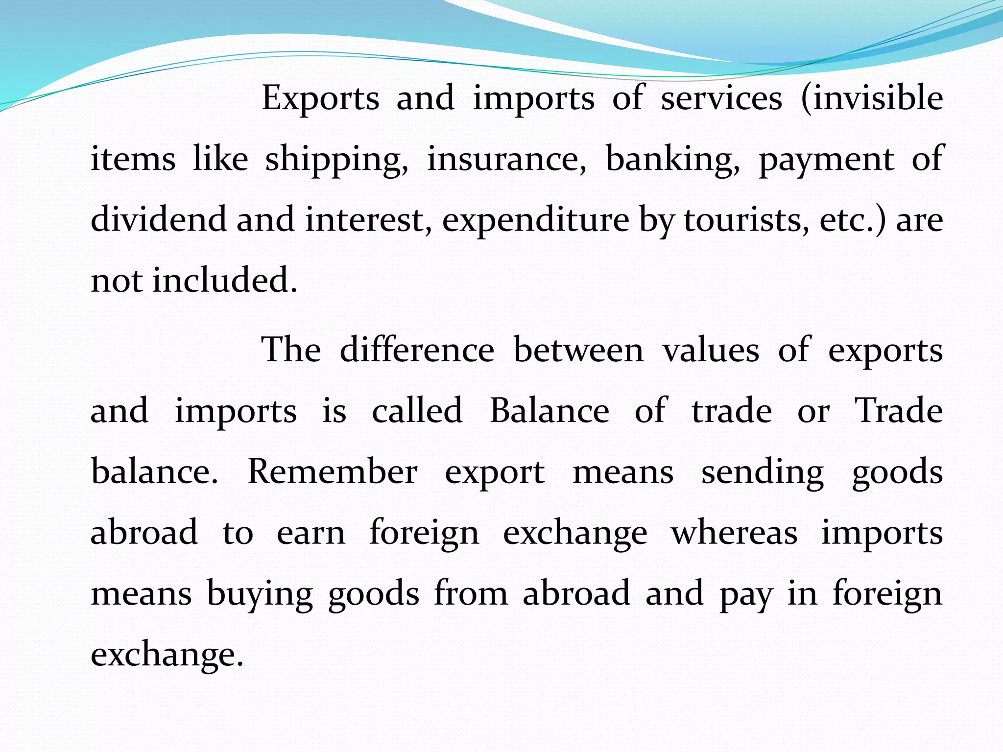 Balance of trade and balance of payment | PPT